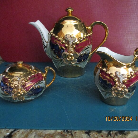 MADE IN GERMANY | Dining | Antique Germany Tea Set Pot Creamer Sugar ...
